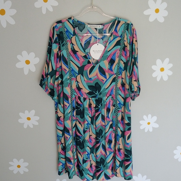 Rusttydustty | Dresses | Nwt Rusttydustty Colorful Maximalist Floral ...